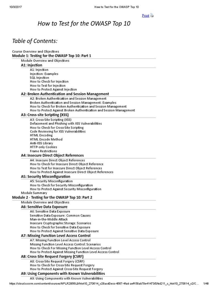 How To Test For The OWASP Top 10 | PDF | Http Cookie | Login