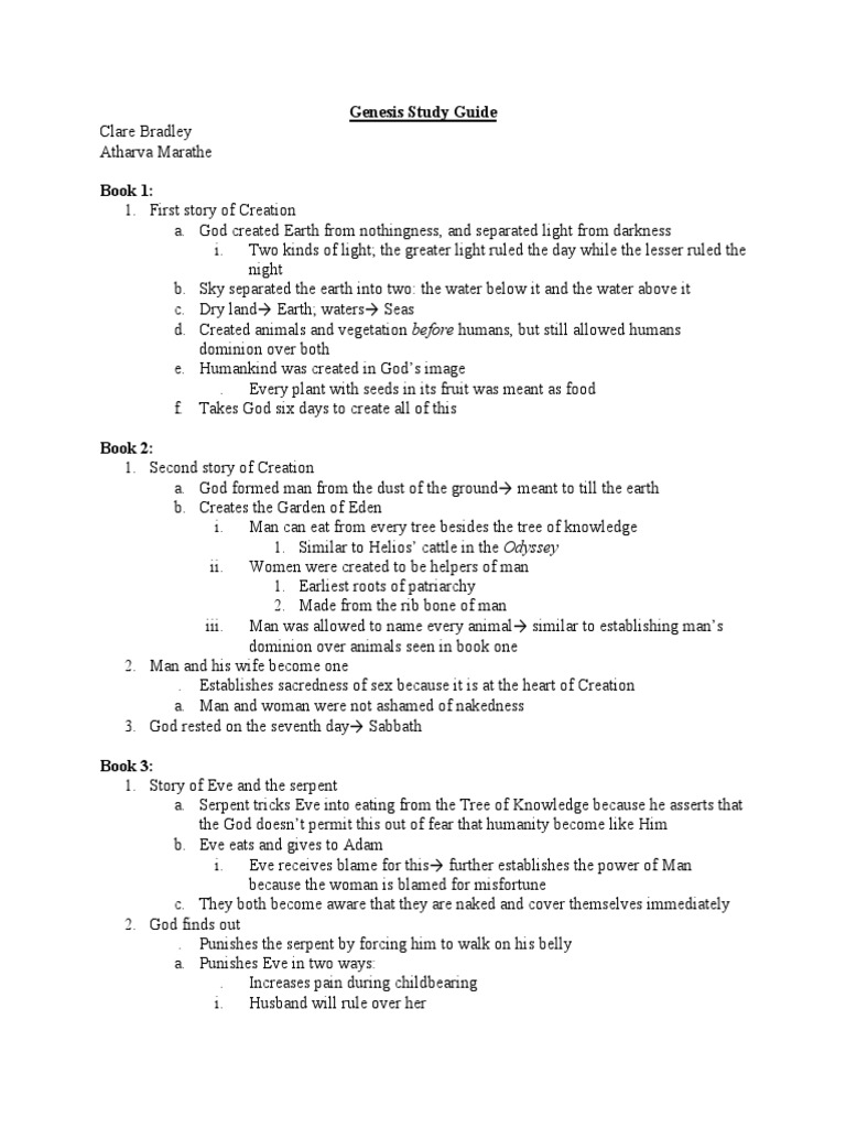 Genesis Study Guide | PDF | Rebecca | Jacob