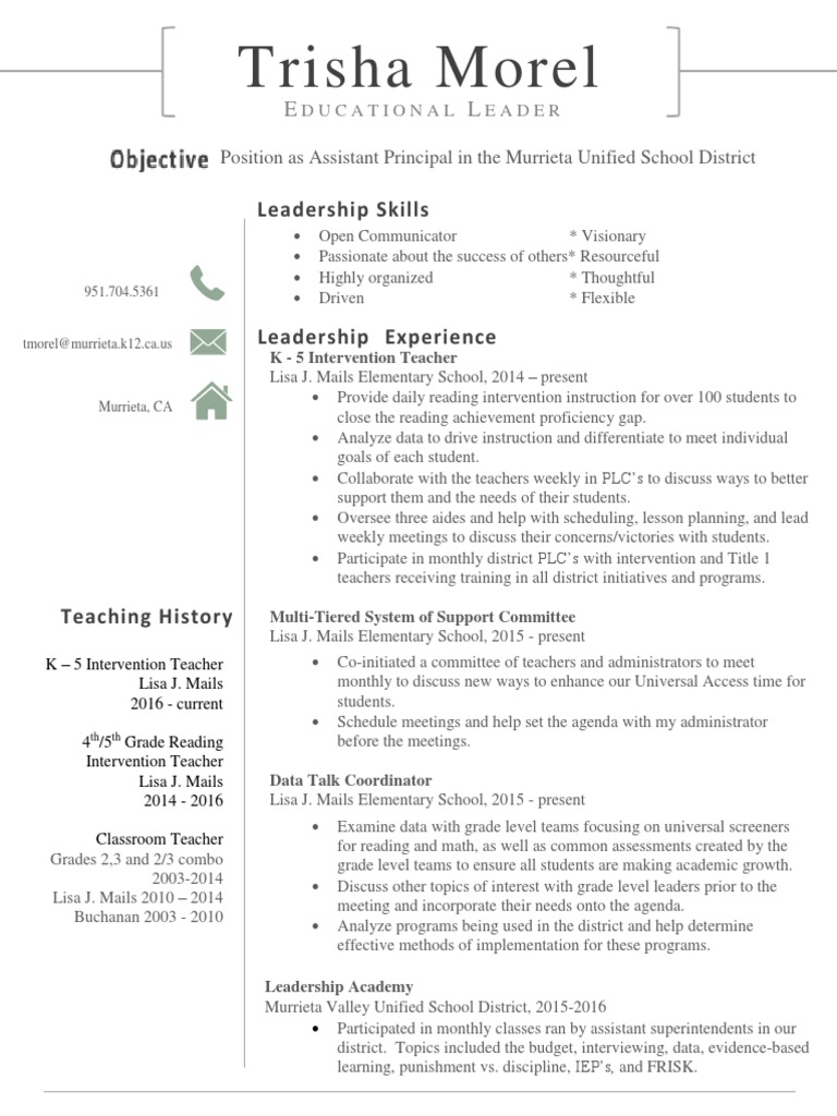 Trisha Morel Resume - Updated 5 | PDF | Teachers | Primary Education