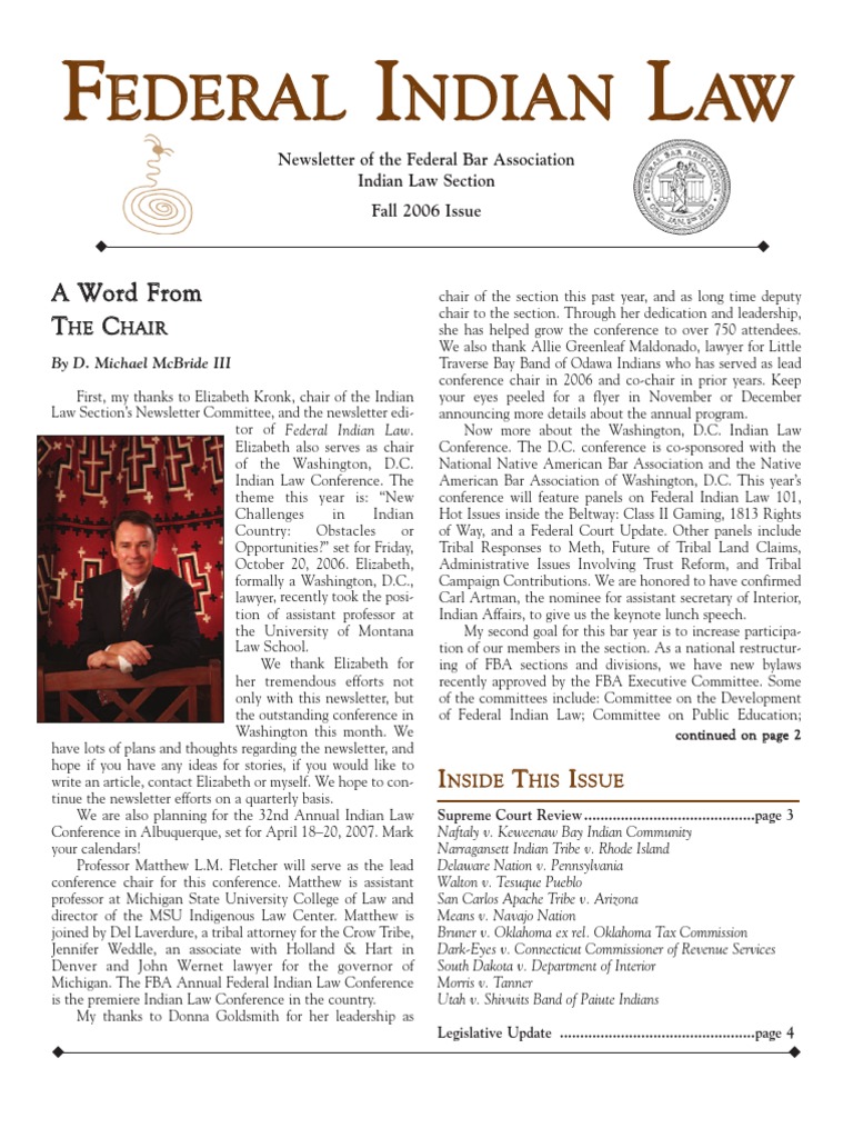 Federal Indian Law Oct 2006 | PDF | Native Americans In The United ...