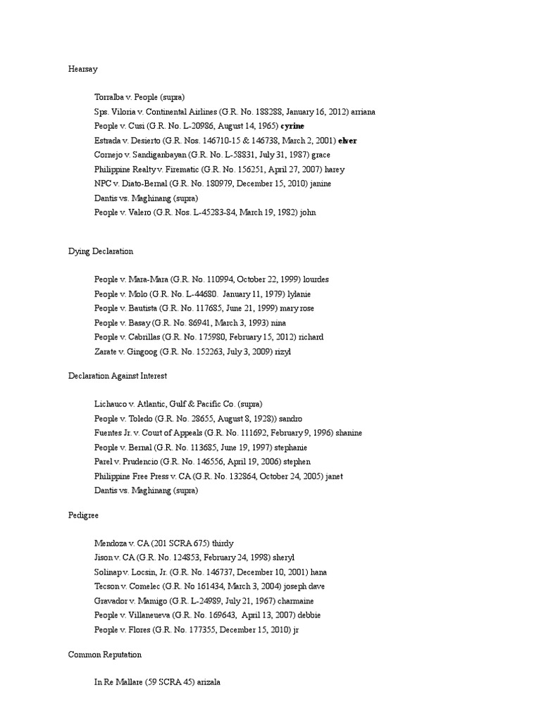Evidence Third Set | PDF | Public Law | Common Law