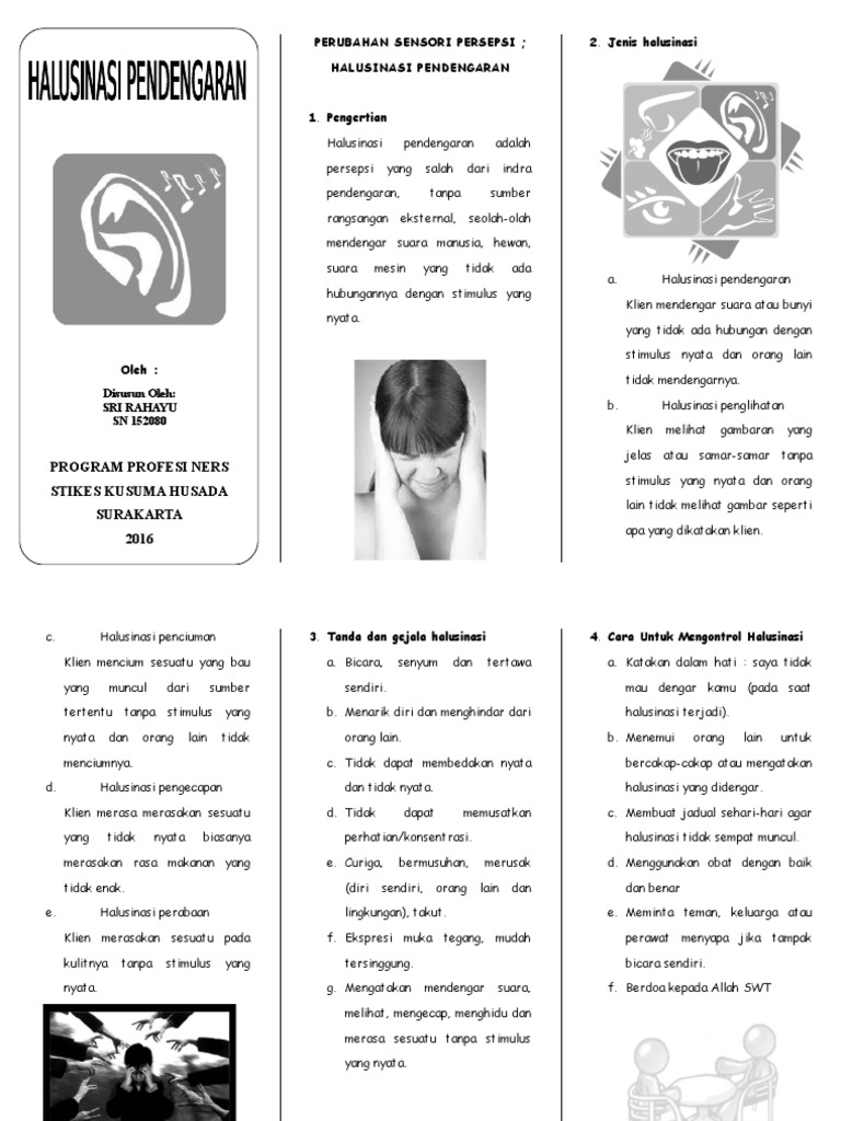 Leaflet Halusinasi Pendengaran | PDF