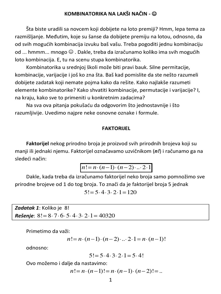 Kombinatorika PDF | PDF