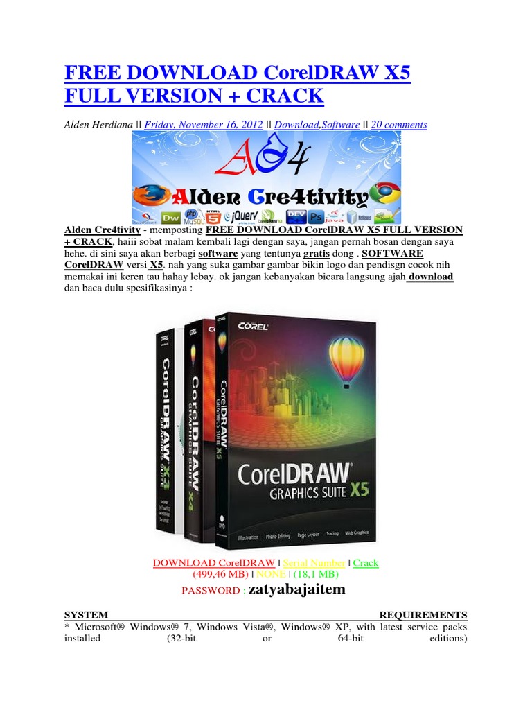 Free Download Coreldraw x5 Full Version | PDF