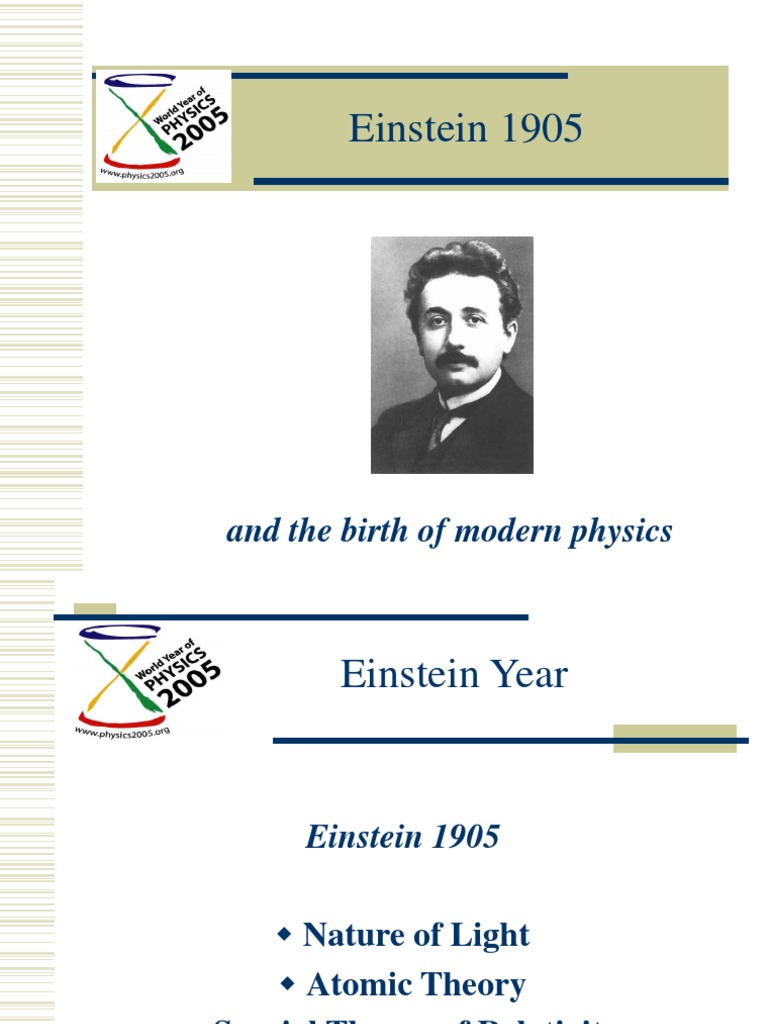 Einstein's Revolutionary 1905 Papers and the Birth of Modern Physics ...