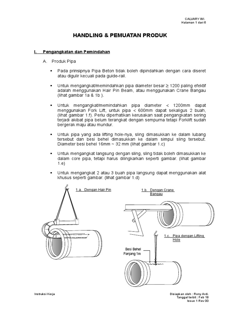 WI. Handling Dan Stacking Produk | PDF