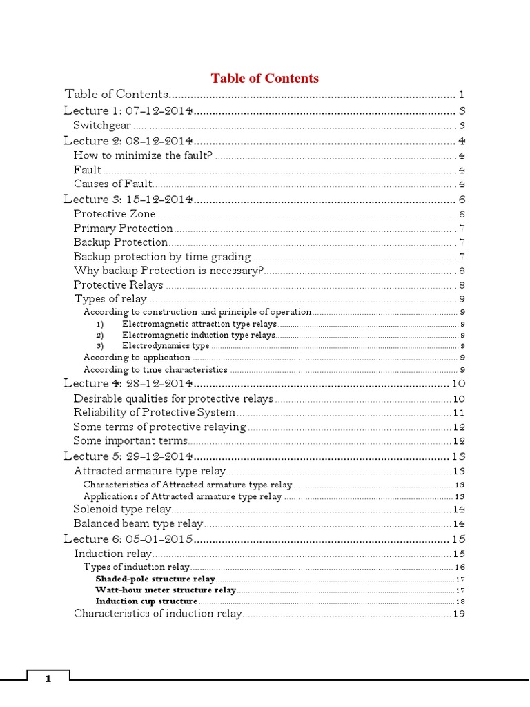 Switchgear Lecture Note Pdf Relay Electromagnetic Induction