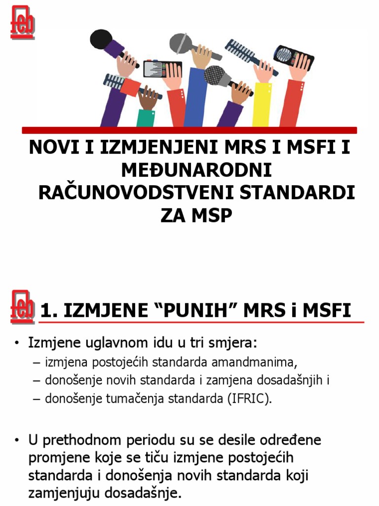 Novi I Izmijenjeni MRS I MSFI | PDF