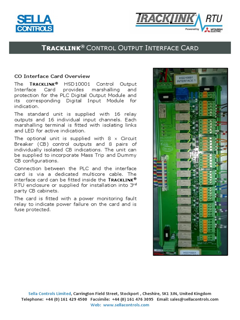 Tracklink 10001 - Co Card Datasheet | PDF | Relay | Electrical Engineering