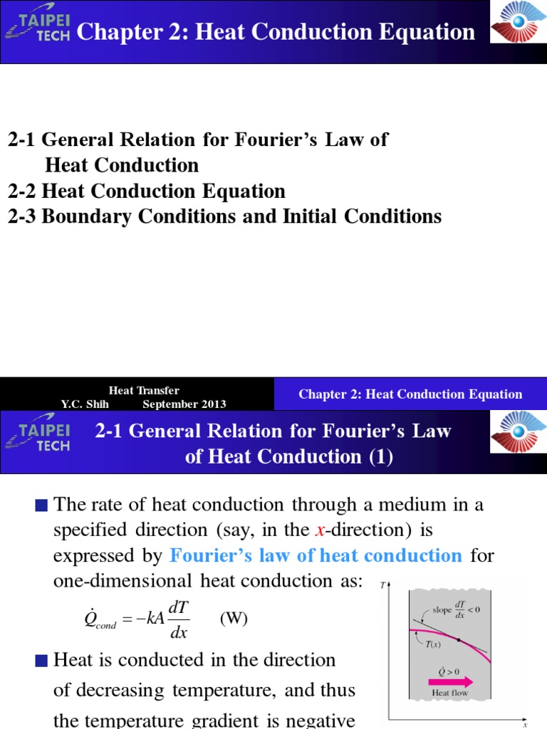 Heat Conduction Equation Overview | PDF | Thermal Conduction | Heat ...