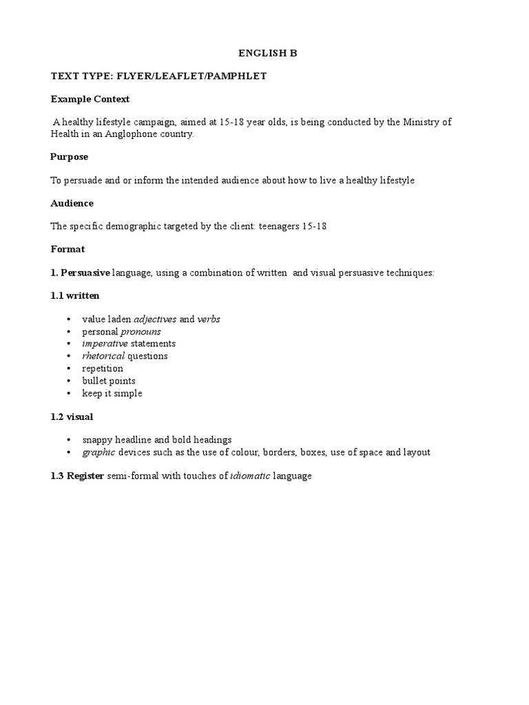 Text Type Leaflet | PDF