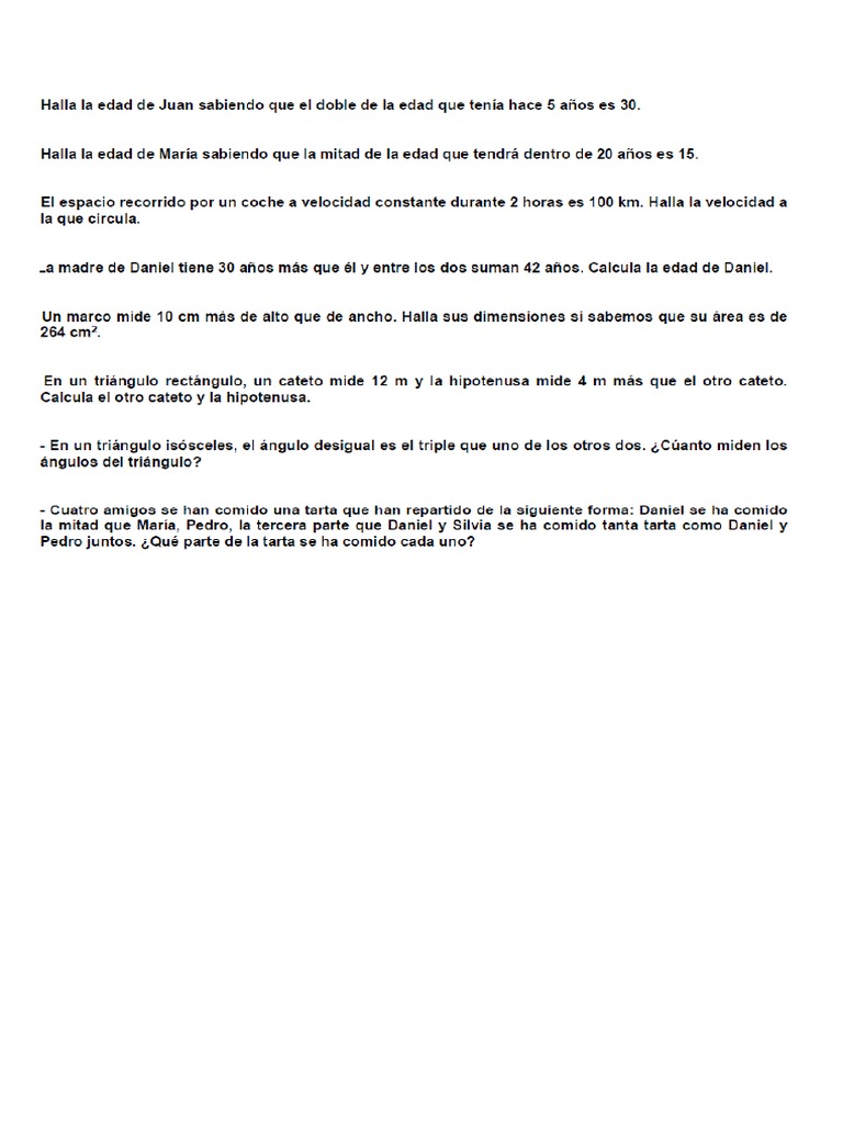 Problemas Mate 2º Eso | PDF