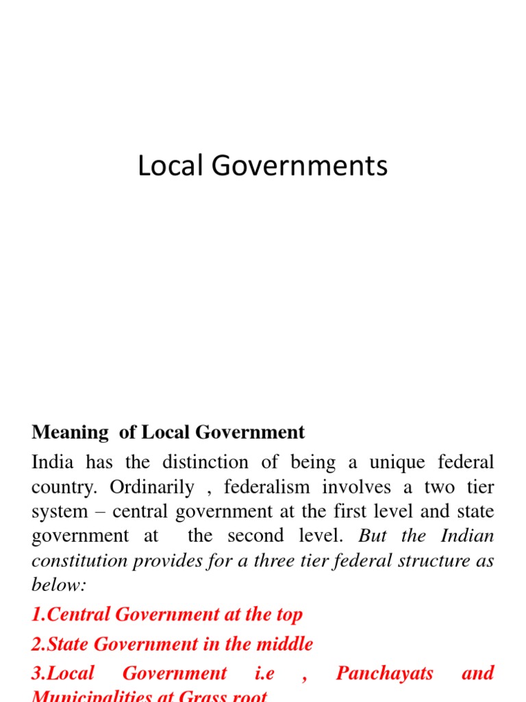 Local Governments | PDF | Local Government | Forms Of Government