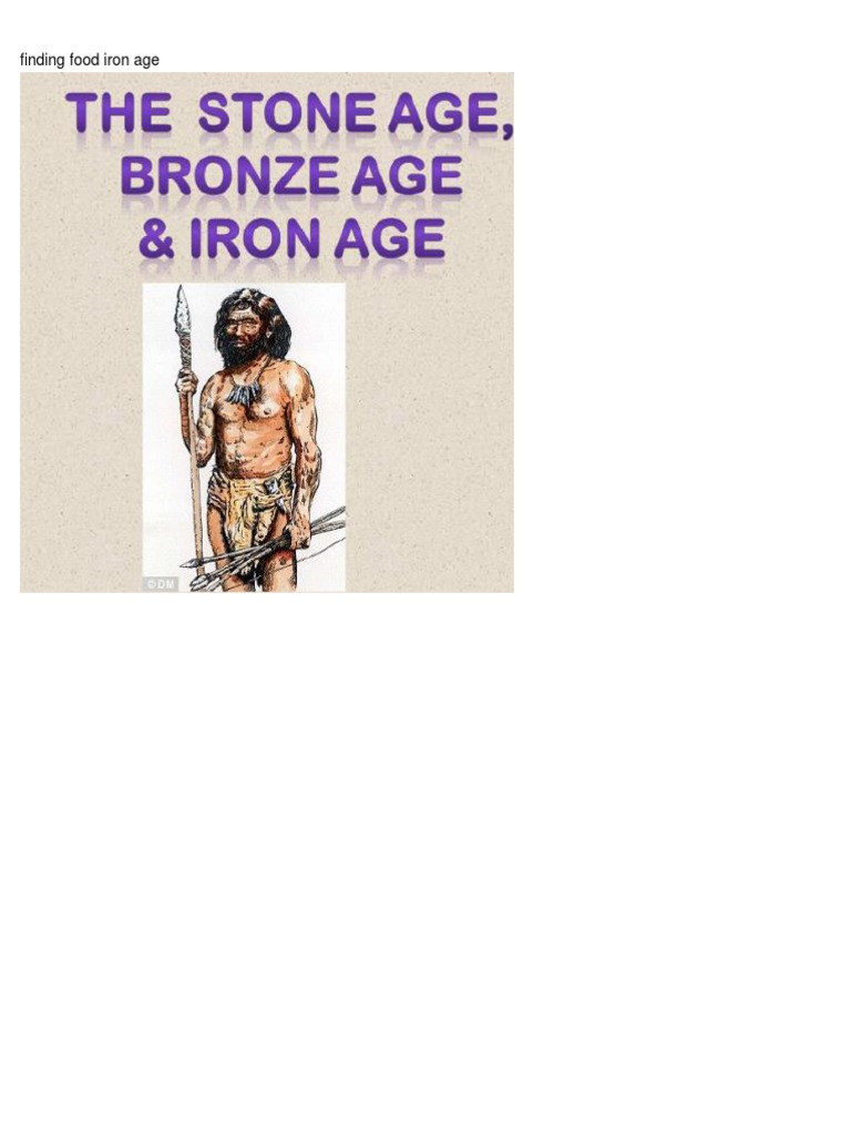 Finding Food in Iron and Bronze Age Era | PDF | Stone Age | Bronze Age