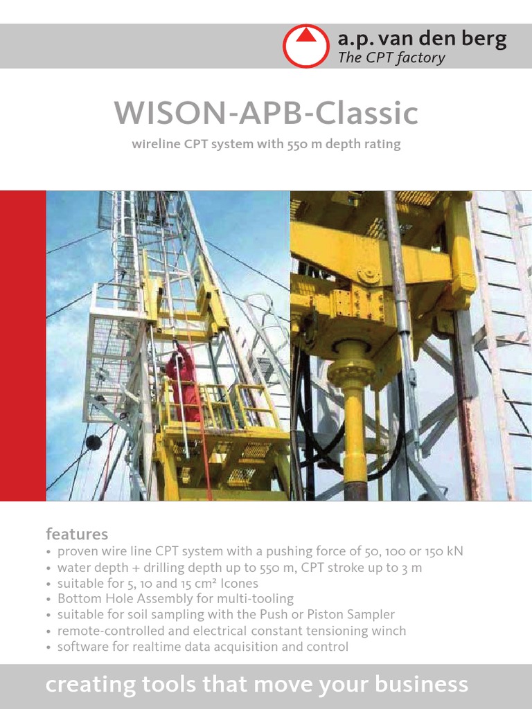 WISON-APB Classic CPT System Overview | PDF | Drill | Geotechnical ...