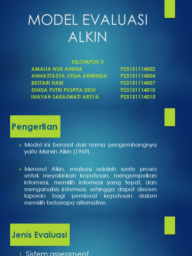 Model Evaluasi Alkin | PDF