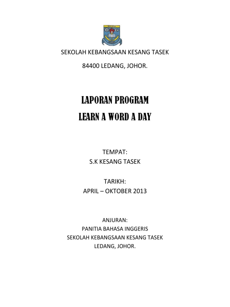 Laporan Program Learn A Word A Day | PDF