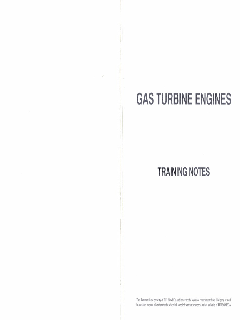 Gas Turbine Engine Training Notes PDF | PDF