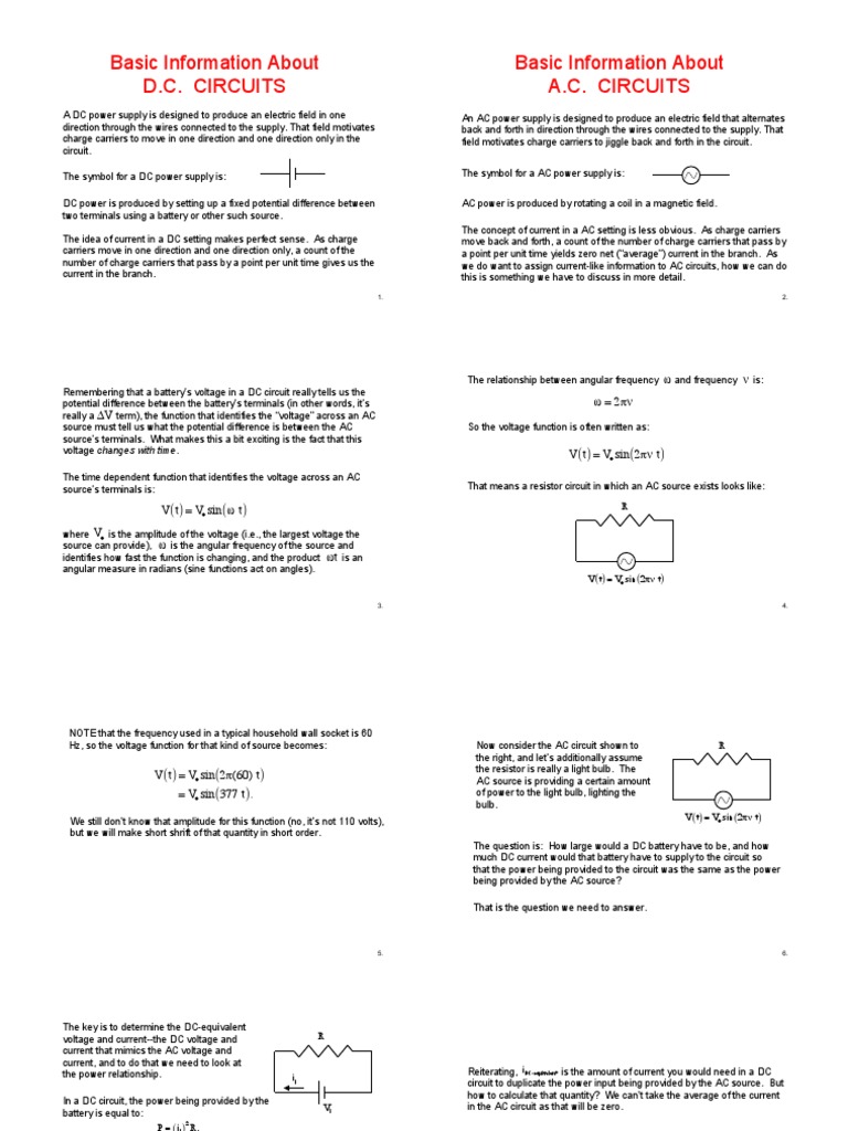 AC Circuits and RMS | PDF | Alternating Current | Direct Current
