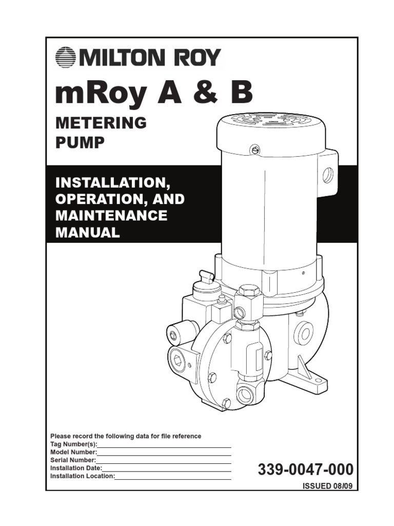 Miltron Roy 339-0047-0001 PDF | PDF | Pump | Valve