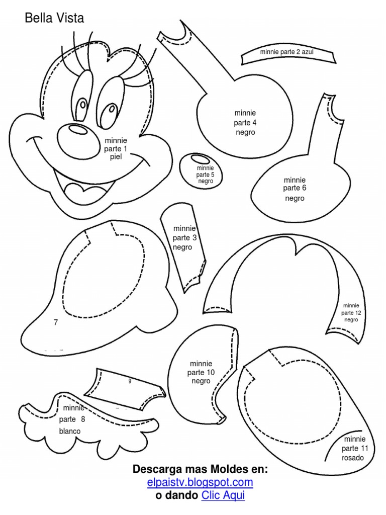 Moldes da Minnie para Imprimir | PDF | Computação e Tecnologia da ...