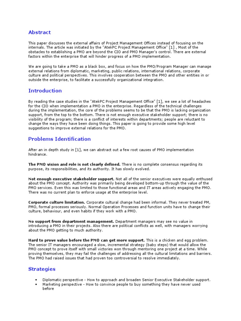 Abstract Atekpc | PDF | Project Management | Organizational Culture