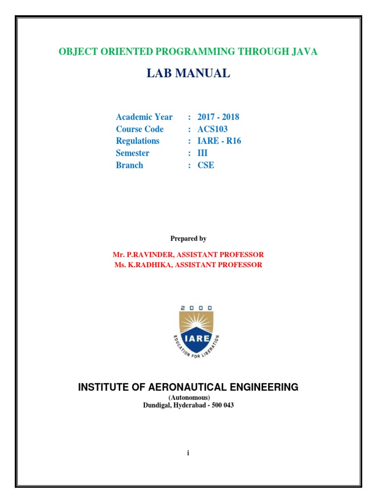 Java Lab Manual | PDF | Method (Computer Programming) | Inheritance ...