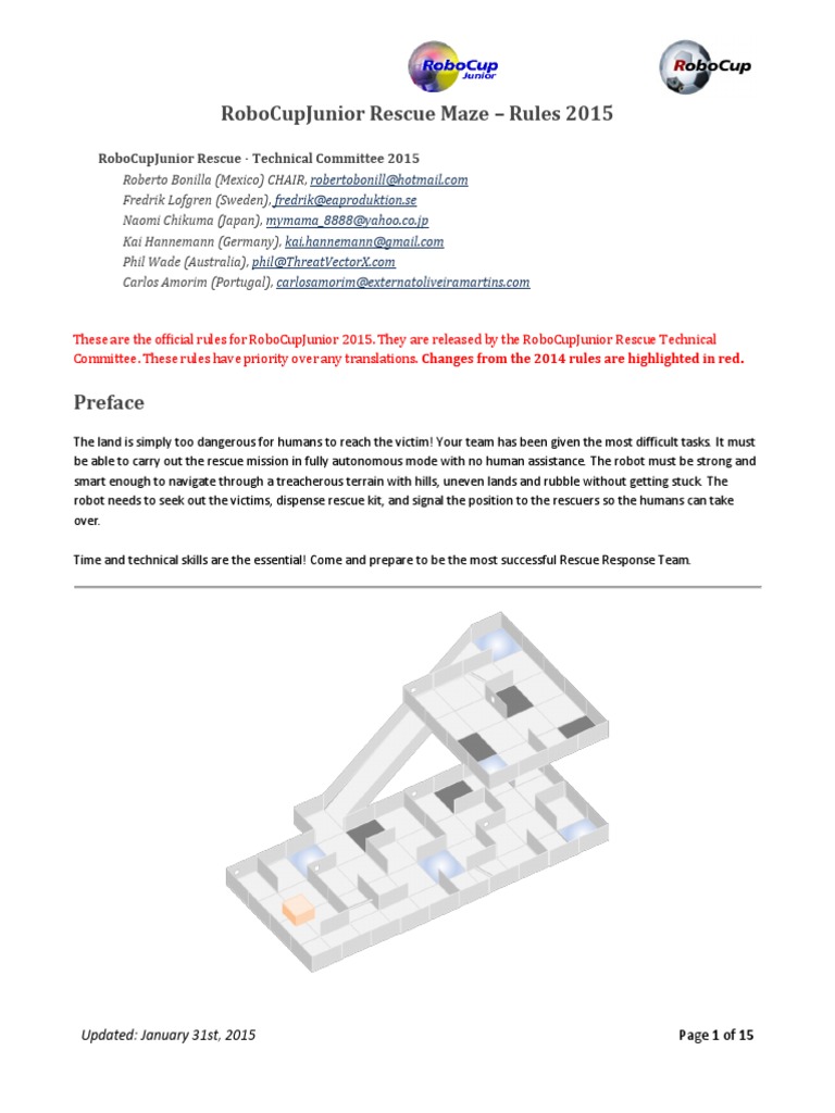 Rescue Maze 2015 | PDF | Robot | Robotics