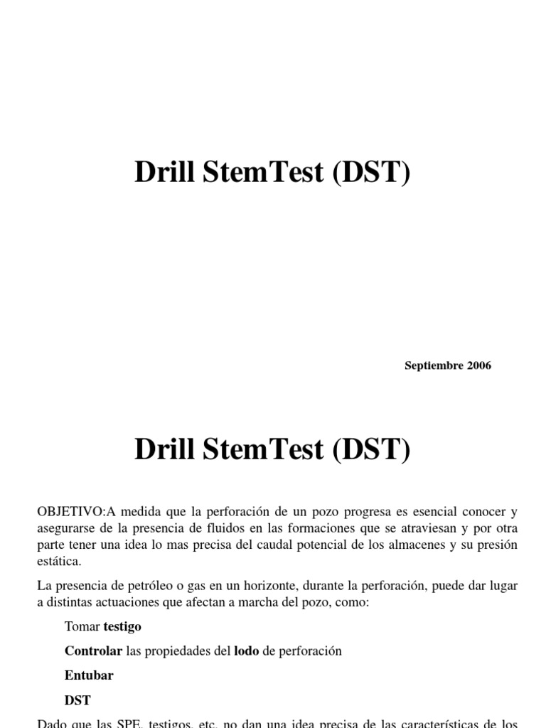 DST | PDF | Petróleo | Válvula