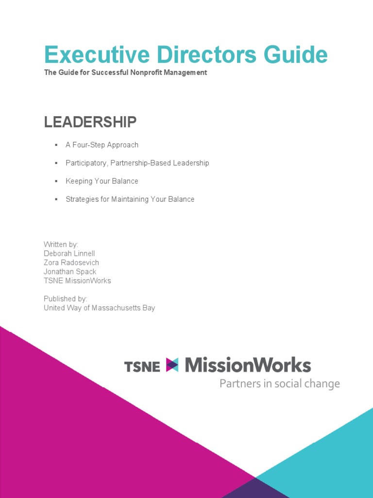 Executive Directors Guide | Nonprofit Organization | Leadership