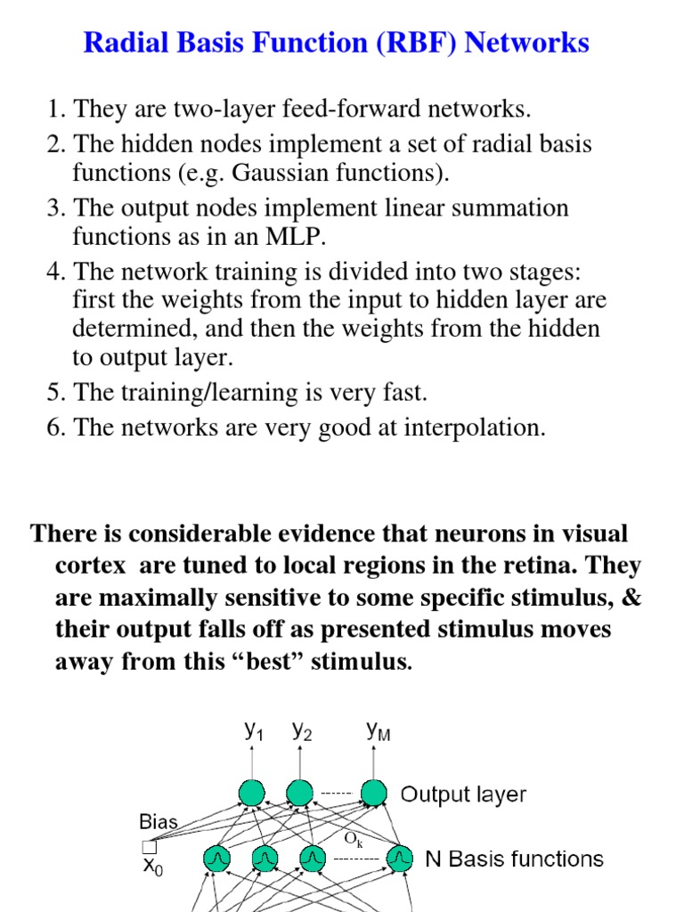 Radial Basis Function (RBF) Networks | PDF | Statistics | Machine Learning