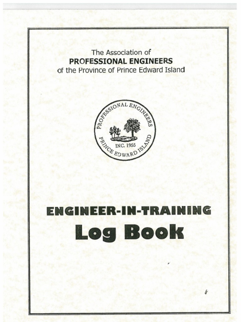 Engineer in Training Log Book | PDF | Books