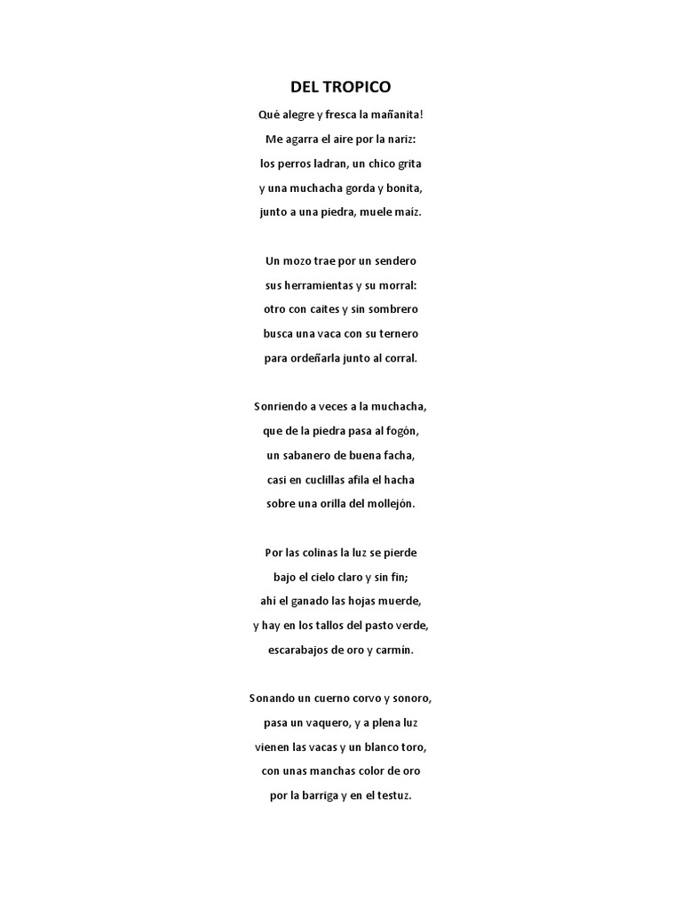 Analis Del Tropico | PDF | Rima | Poesía
