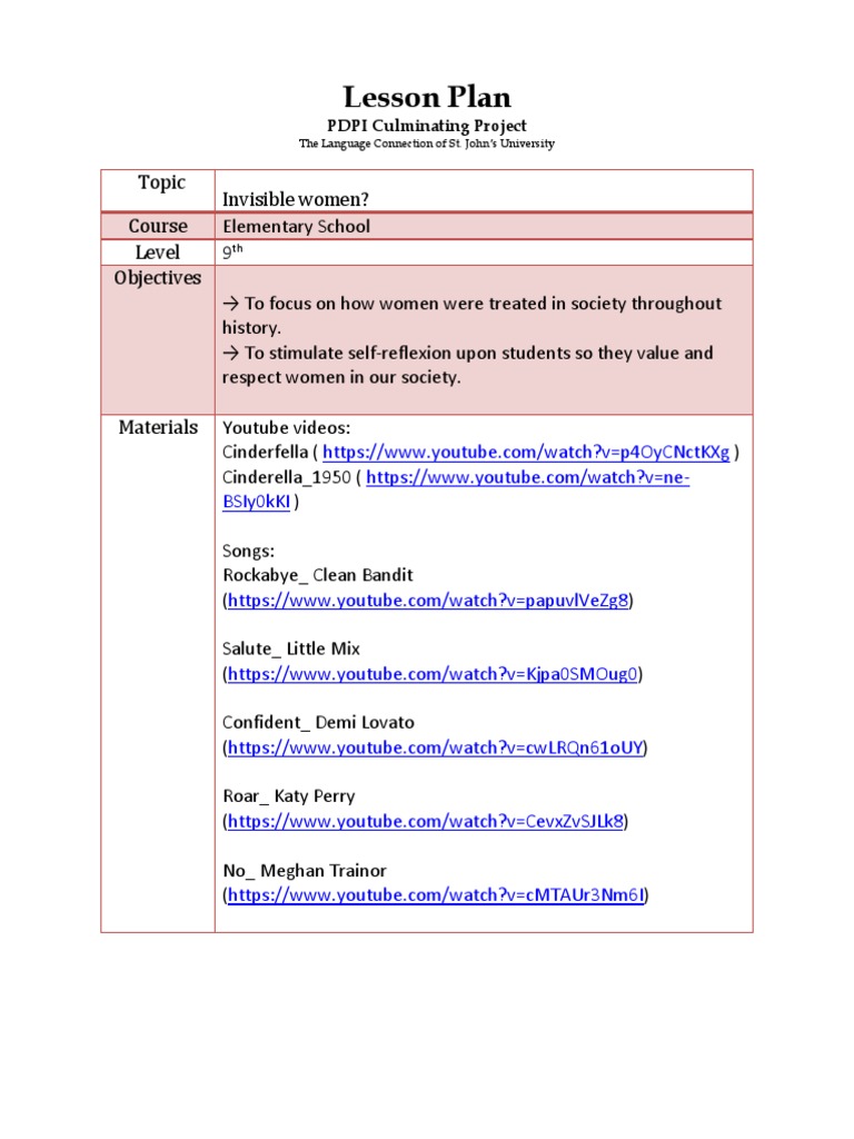 Analyzing Gender in Cinderella Films | PDF | Lesson Plan | Cognition