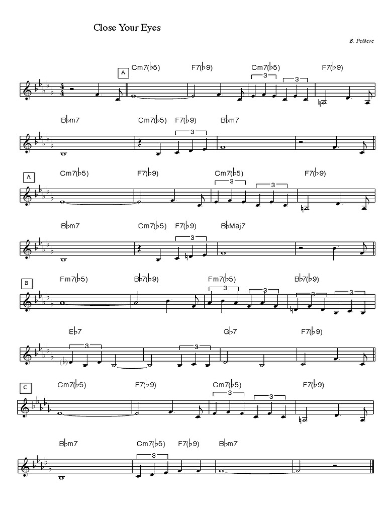 Close Your Eyes BB | PDF