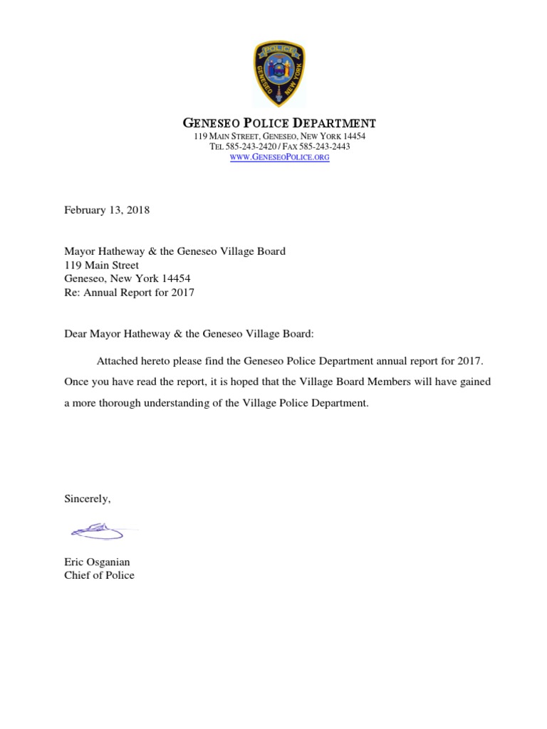 Geneseo Police Department Annual Report | Download Free PDF | Traffic ...