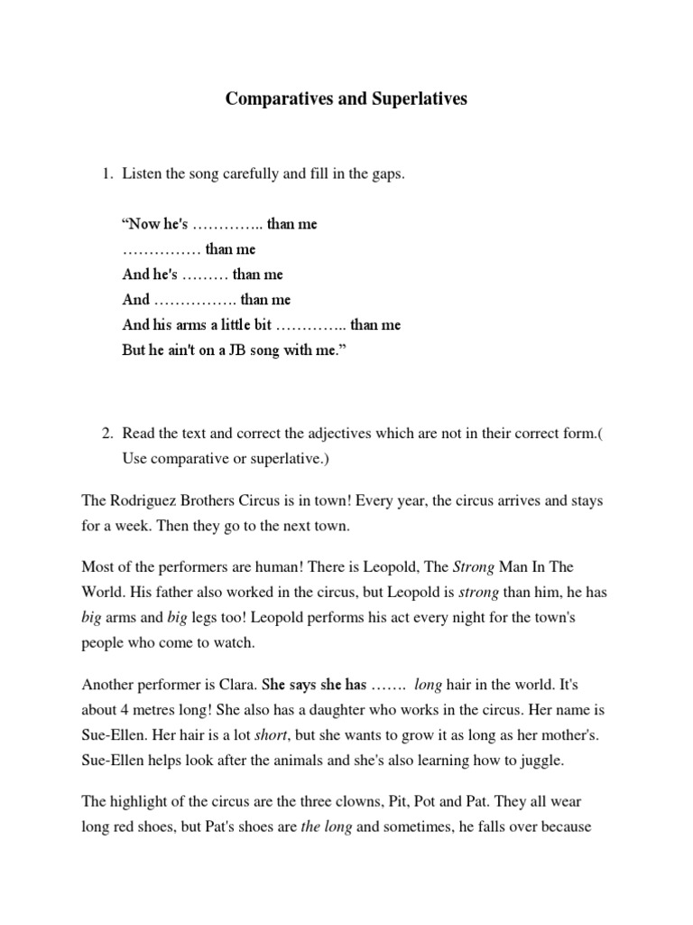 Comparative Reading | PDF | Leisure