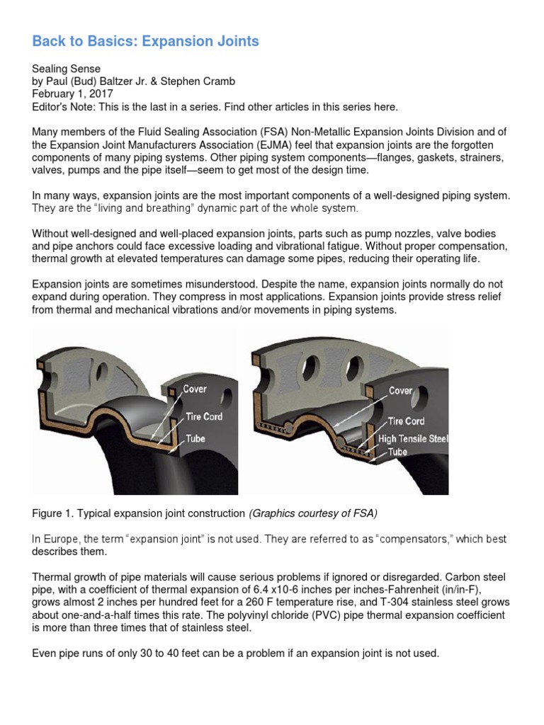 Back To Basics Expansion Joints | PDF | Pipe (Fluid Conveyance) | Pump