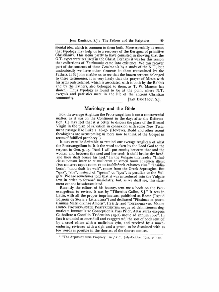Mariology and The Bible | PDF | Karl Barth | Mary, Mother Of Jesus