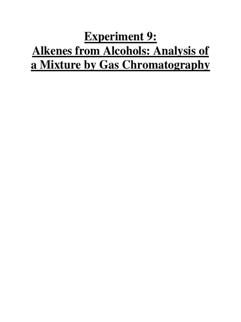 Gas Chromatography Experiment Alcohol at Sophie Olsen blog