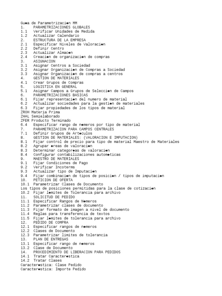 Guia de Parametrizacion MM (Lista) | PDF | Business