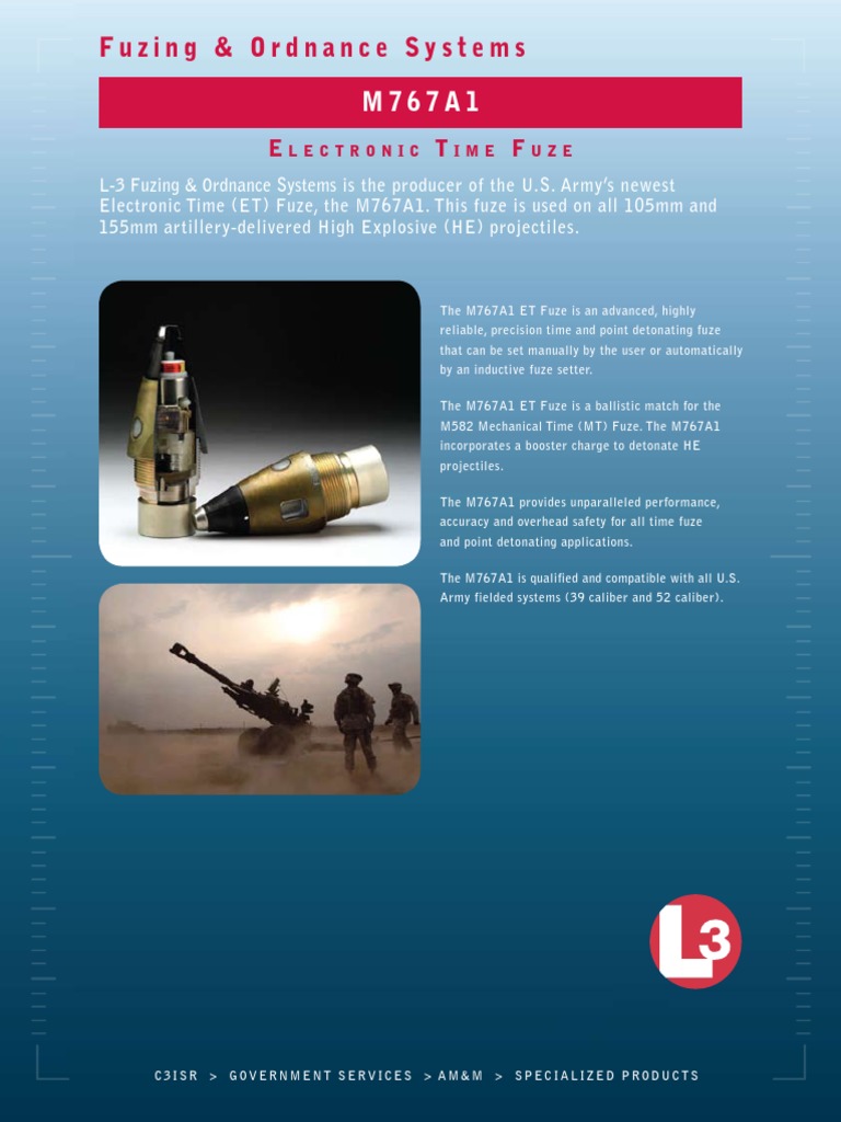 M767A1 Electronic Time Fuze | Fuze | Projectiles