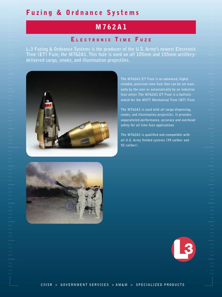 M762A1 Electronic Time Fuze | Fuze | Artillery