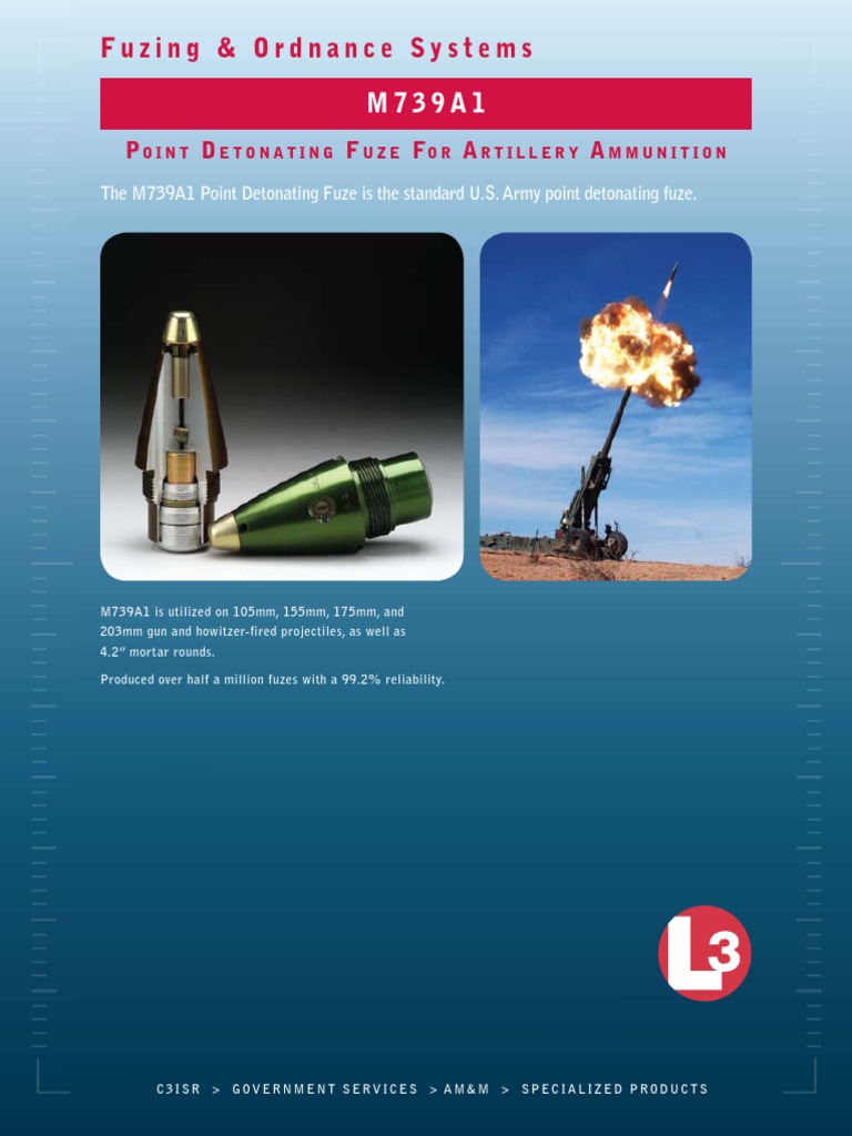 M739A1 Point Detonating Fuze | PDF | Fuze | Artillery