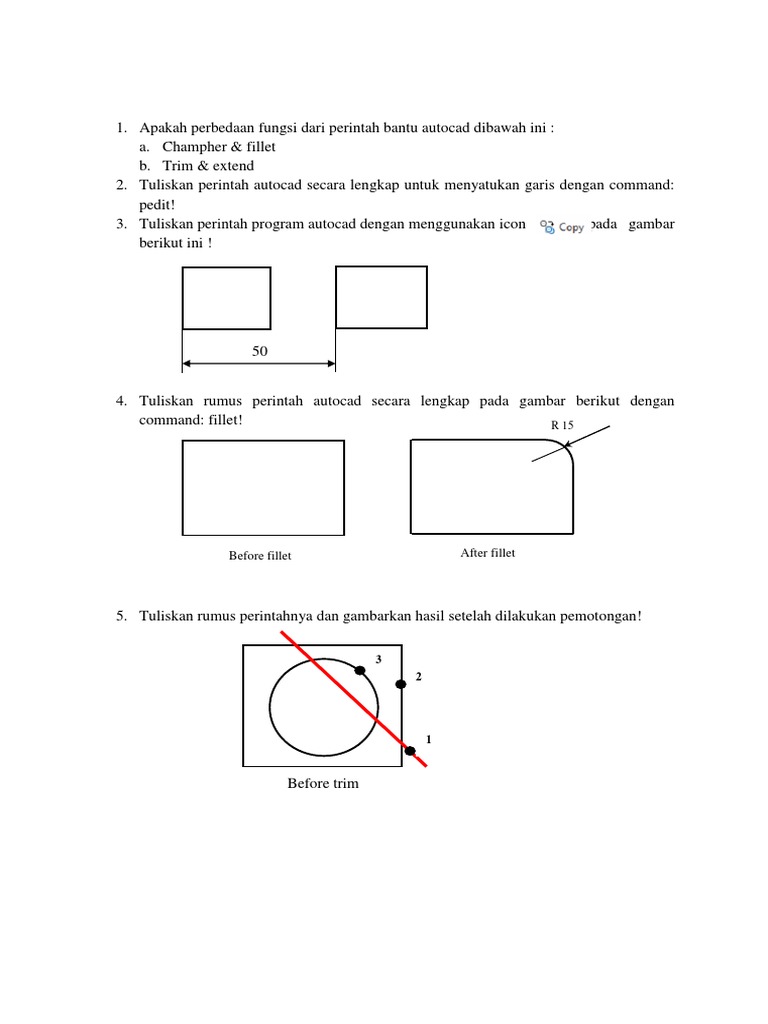 Soal UTS Autocad | PDF