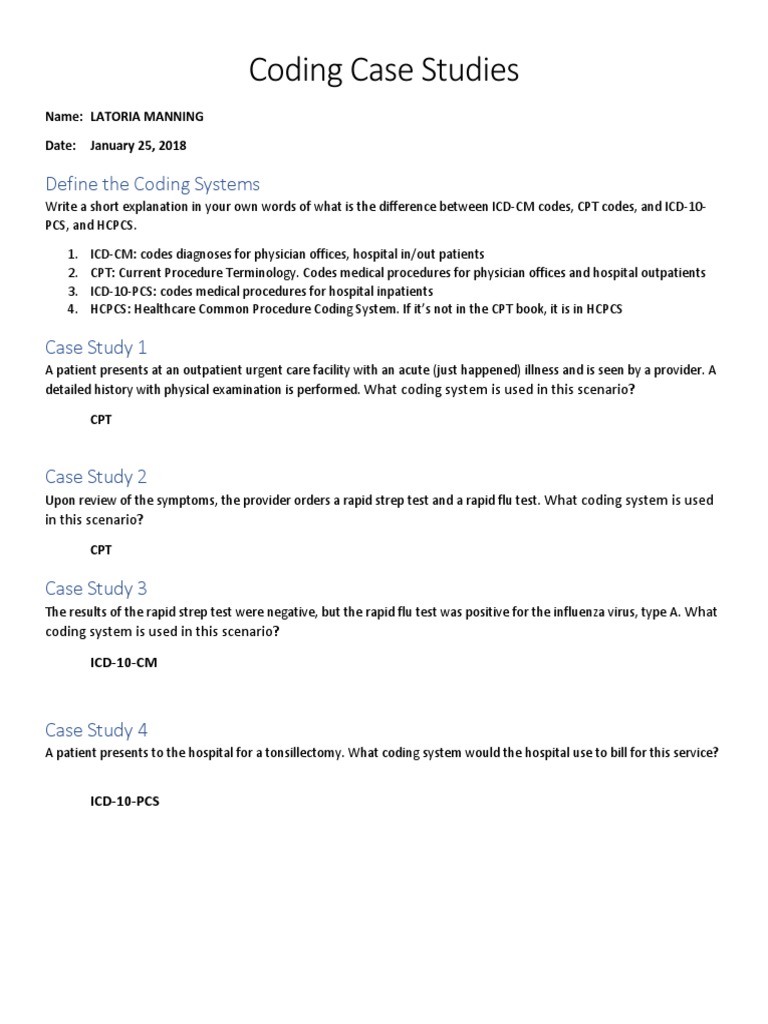 Coding Case Studies: Define The Coding Systems | PDF