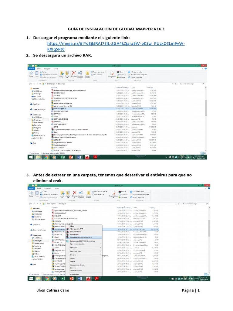 Guía de Instalación de Global Mapper v16.1 | PDF | Software del sistema | Informática