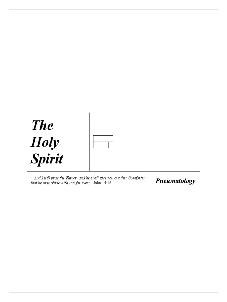 Understanding the Holy Spirit's Role | PDF | Holy Spirit | Metaphysics ...