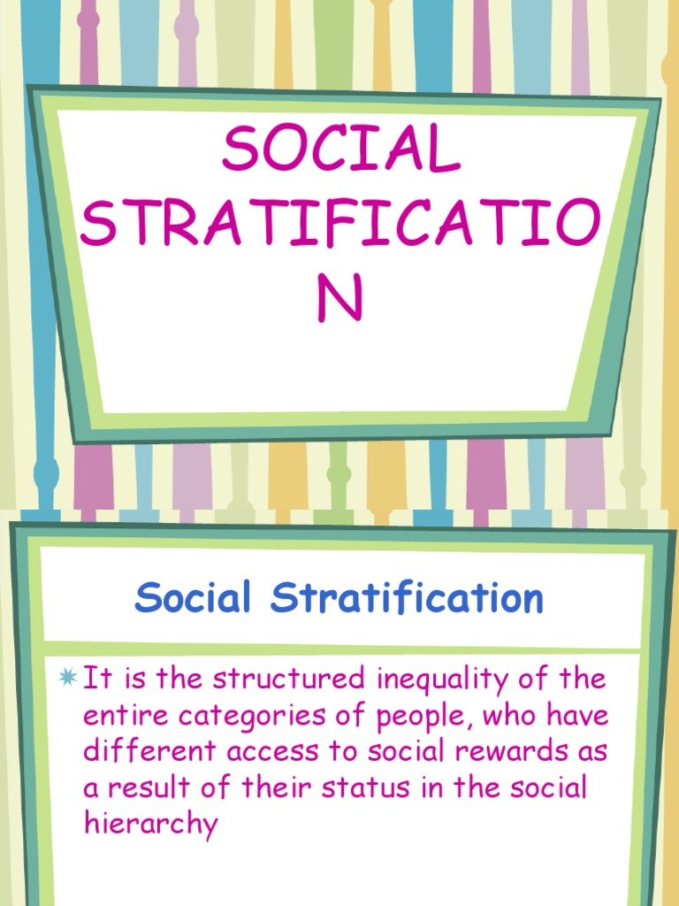 Social Stratification Lecture | Download Free PDF | Social Stratification | Social Mobility