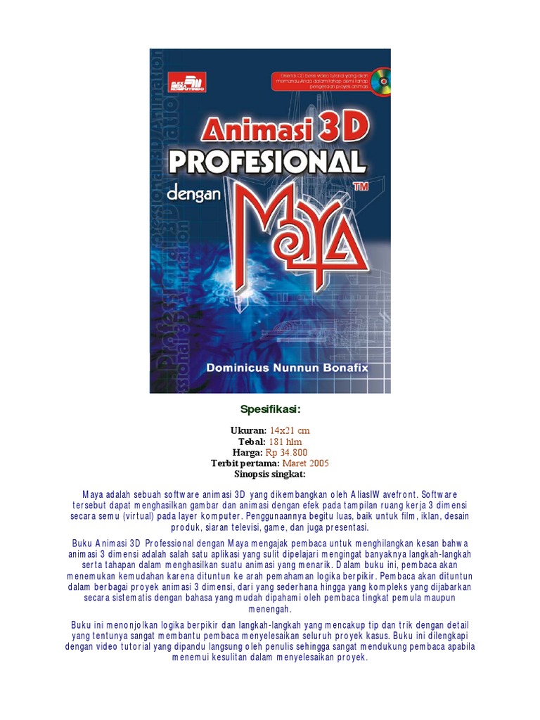 Animasi 3D Profesional Dengan Maya | PDF
